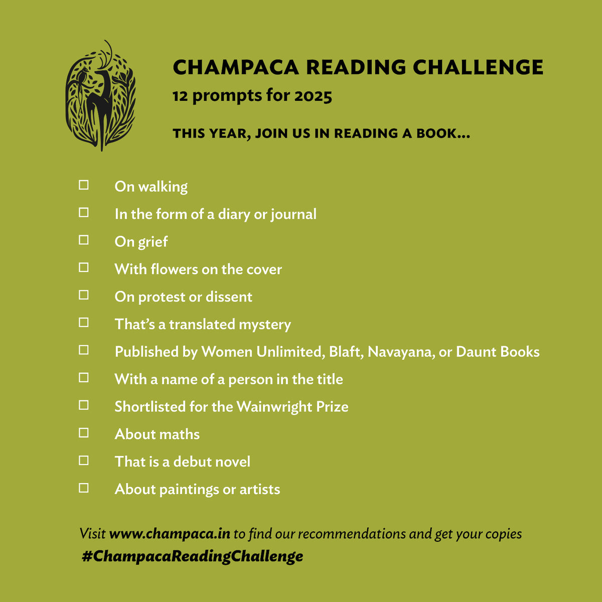 The Champaca Reading Challenge: 2025 – Champaca Bookstore, Library and Cafe