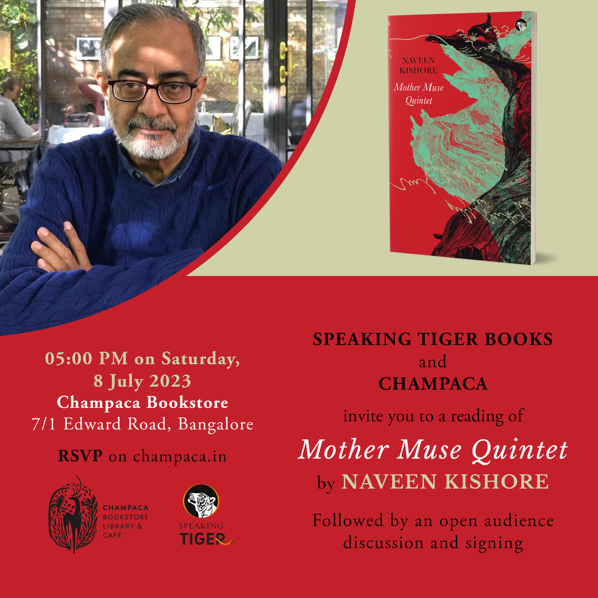 A Poetry Reading with Naveen Kishore! – Champaca Bookstore