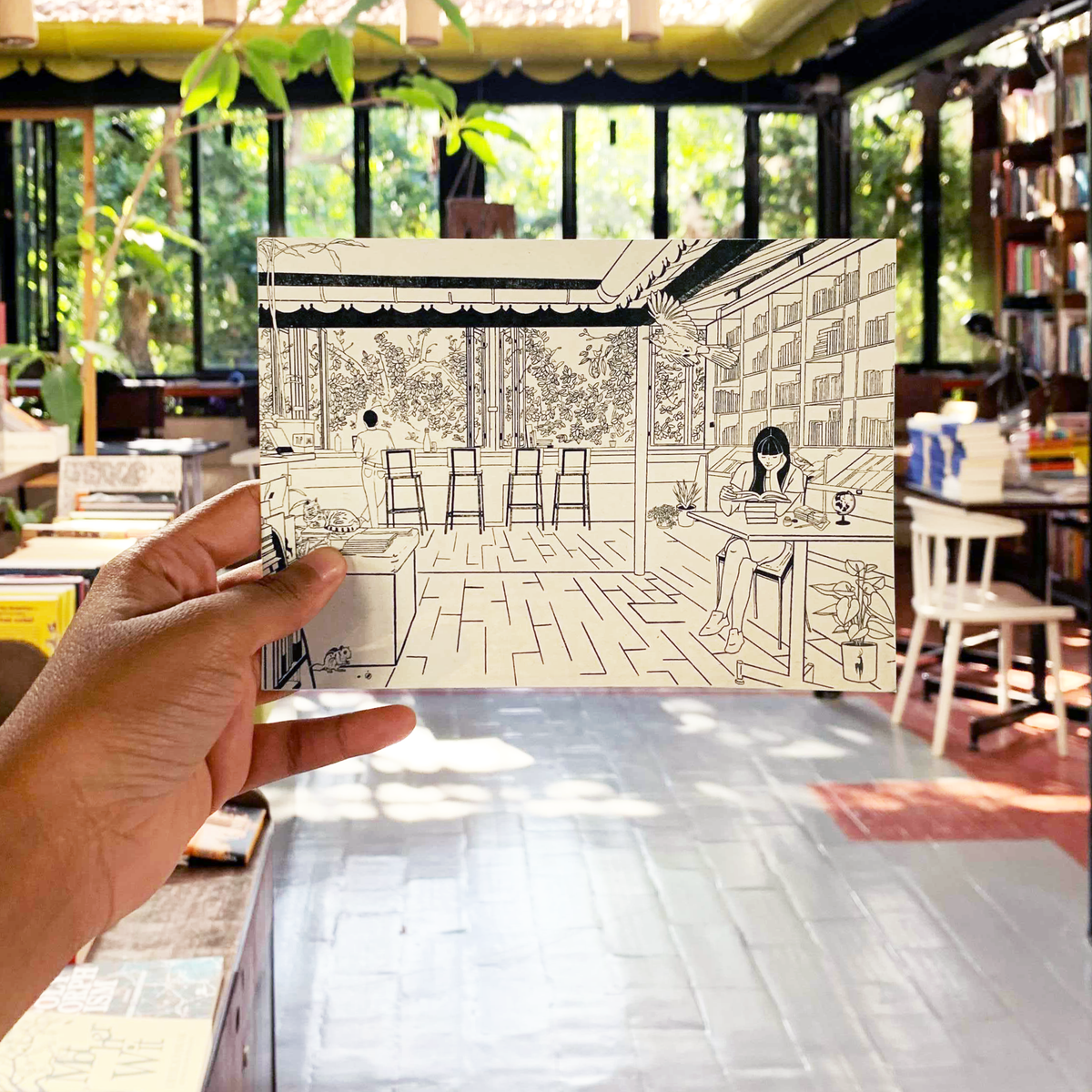 Champaca Colour-In Postcard – Champaca Bookstore